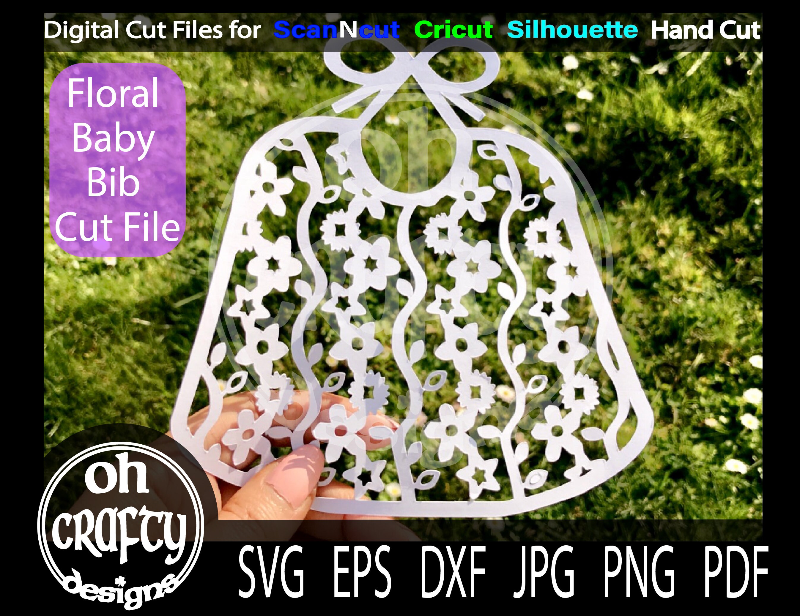 Baby Cut File Baby Bib Svg New Baby Svg Floral Baby Svg - Etsy