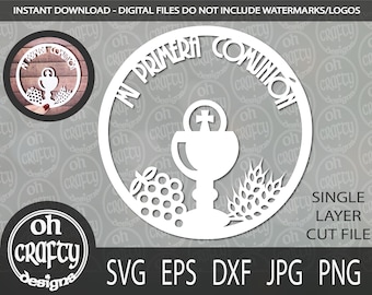 Mi Primera Comunión First Holy Communion SVG File for Cricut DIY Cake ...