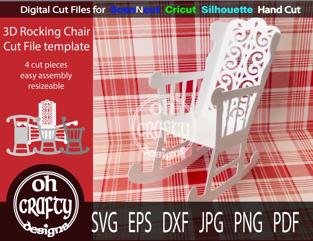 Rocking Chair Svg, Rocking Chair Template, Rocking Chair Papercut ...
