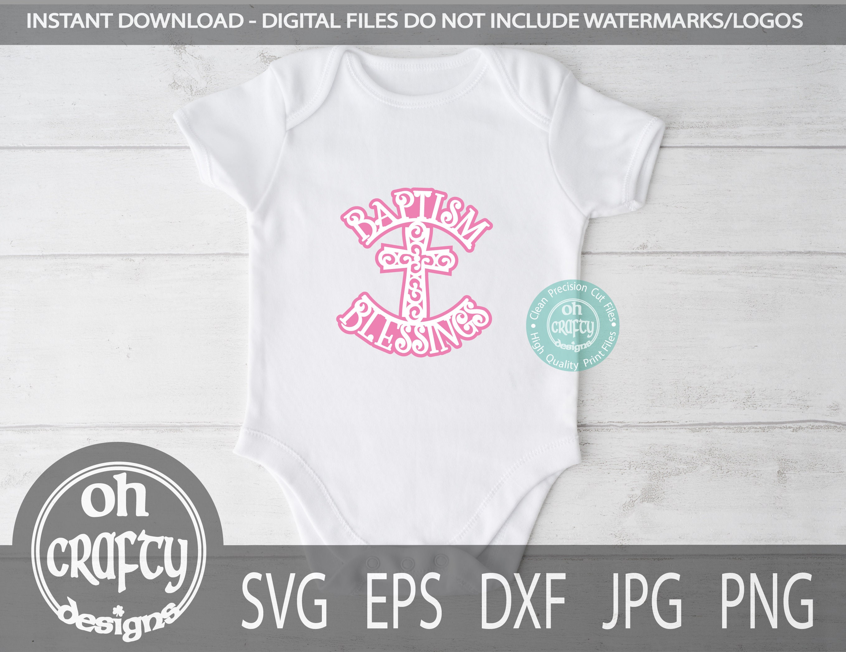Baptism Blessings Svg Baptismal Cross Svg Cross Cut File | Etsy