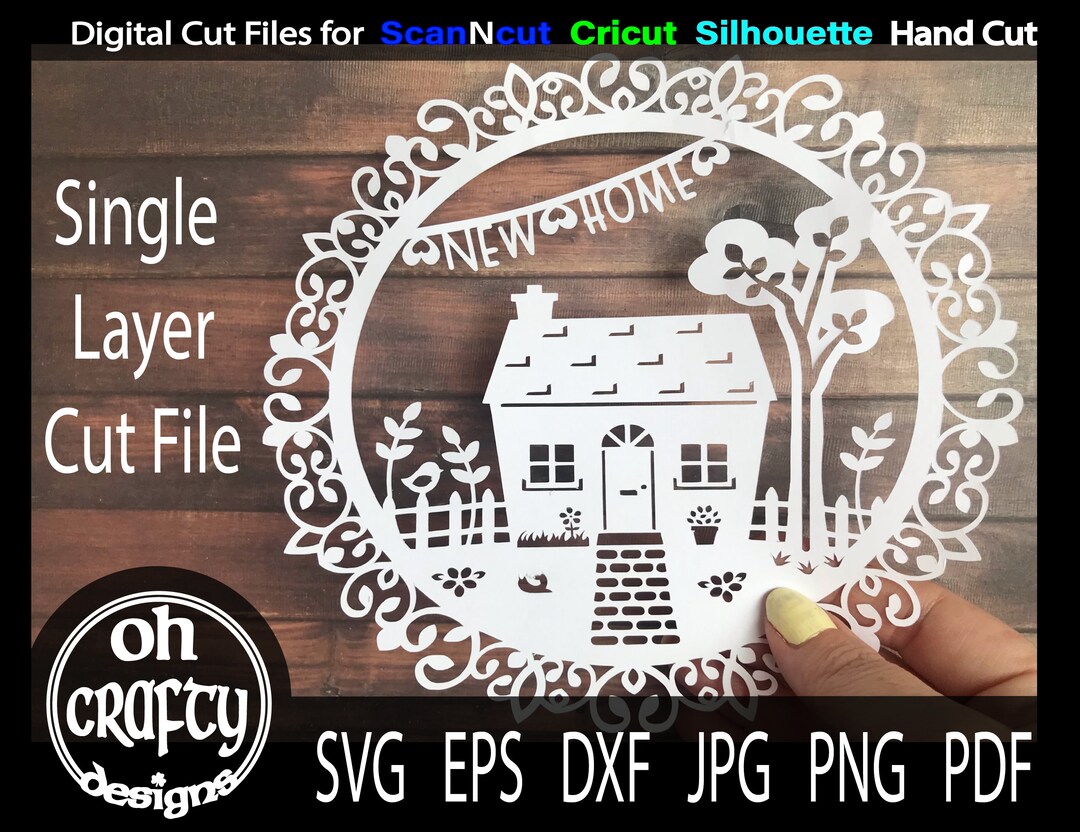 New Home Svg, New House Svg, New Home Cut File, New House Paper Cut ...