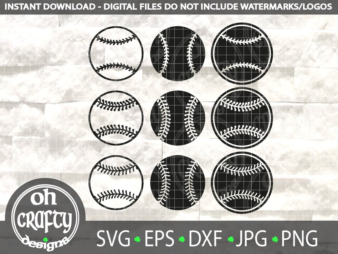 Baseballs Svg Bundle, Baseball Silhouettes, Baseball Outlines, Baseball ...