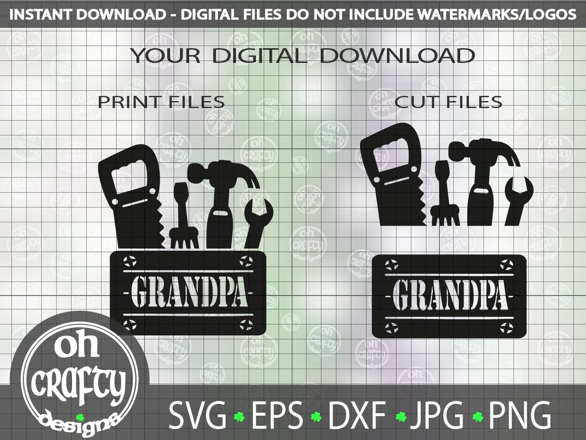 Tool Box Svg File, Grandpa Tools Svg Cutfile, Fathers Day Svg, Birthday ...