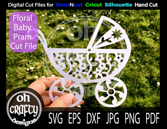 Baby Cut File Pram Svg New Baby Svg Floral Baby Svg Cricut - Etsy