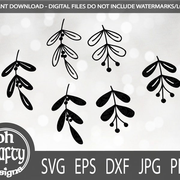 Mistletoe Svg - Etsy