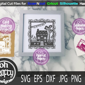 New Home Svg, New House Svg, New Home Cut File, New House Paper Cut ...