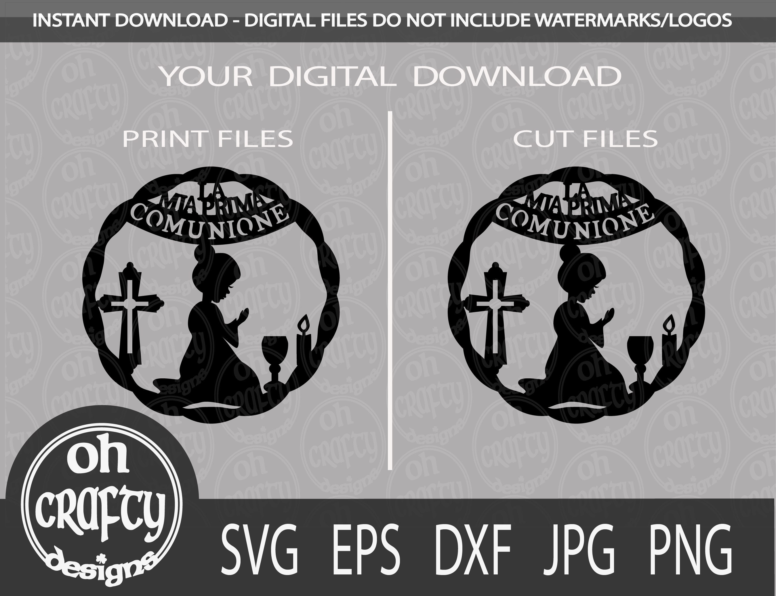 La Mia Prima Comunione Svg, Prima Comunione Svg File, Praying Girl Svg ...