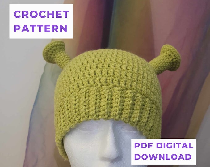 Crochet Shrek Beanie - Etsy