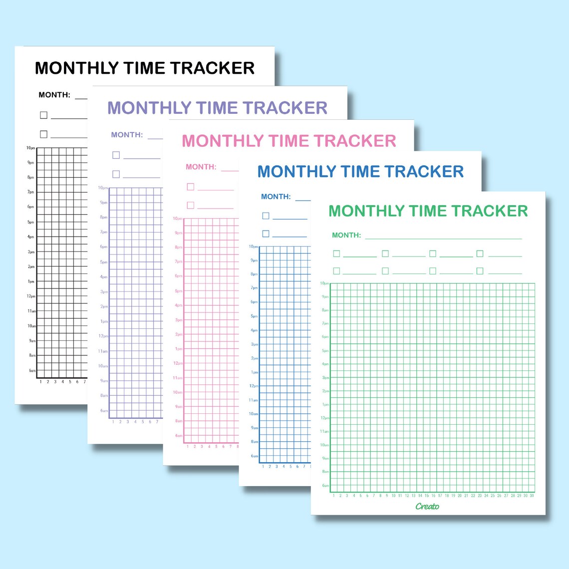Time Tracker Printable Time Management Time Log Time | Etsy