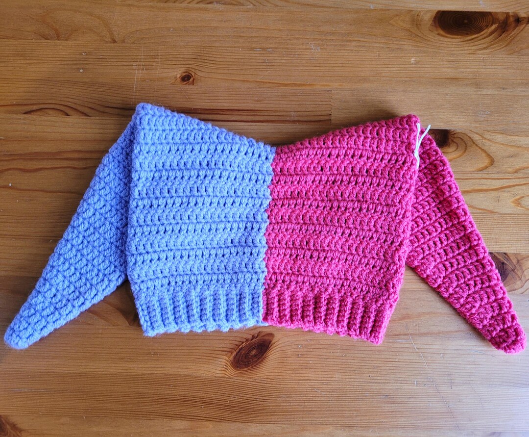 Crochet Split Jester Hat, Pink and Purple - Etsy