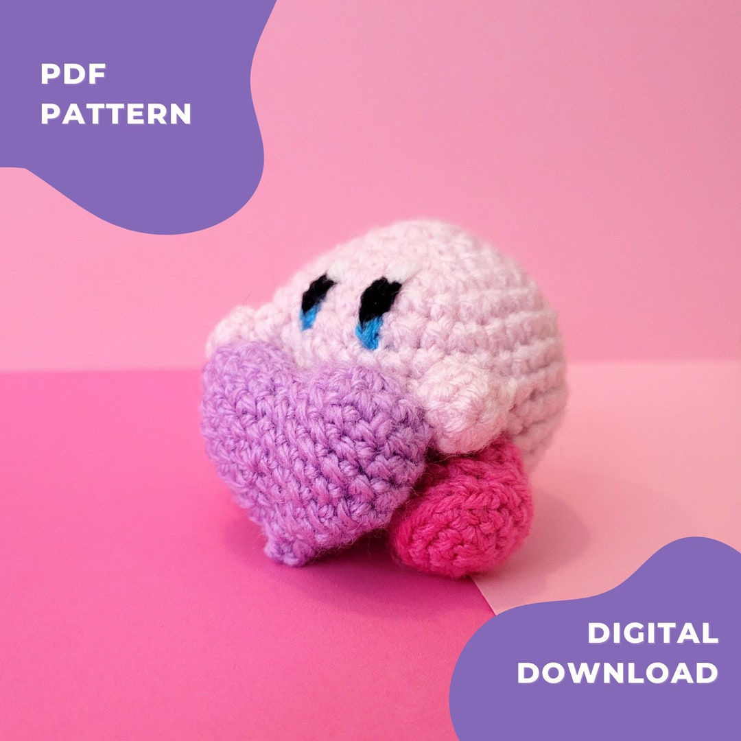 Crochet Kirby With Heart PATTERN - Etsy