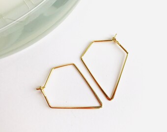 Triangle hoops | Etsy
