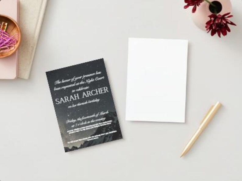 Fantasy Bookish Themed Birthday Invitation Template - Etsy