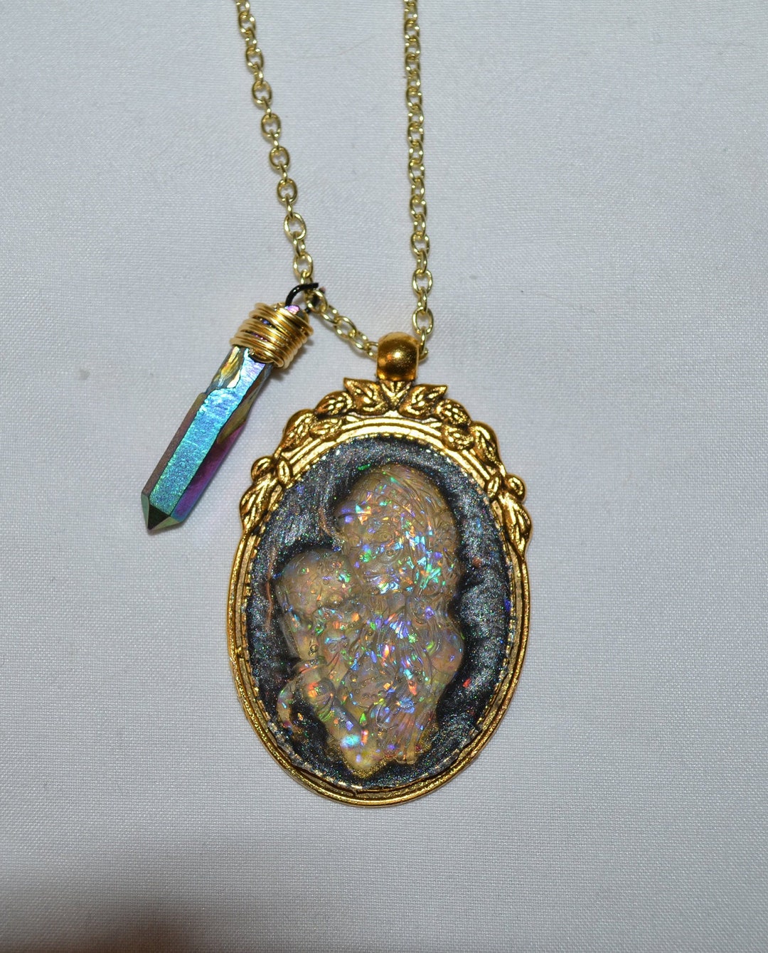 Cameo Necklace Black Cameo Unique Cameo Witchy Jewelry - Etsy