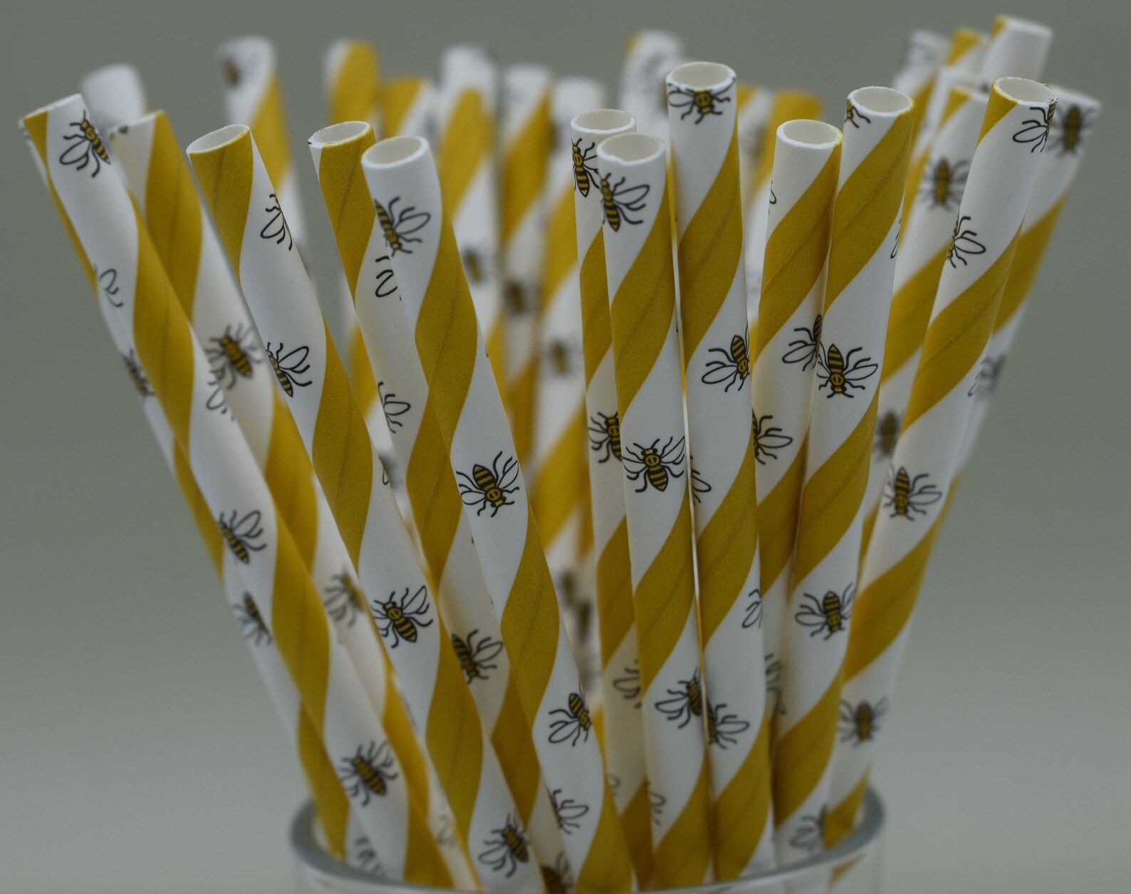 25 X Gin Paper Straws Bar Sip Bees White Black Cocktail - Etsy UK
