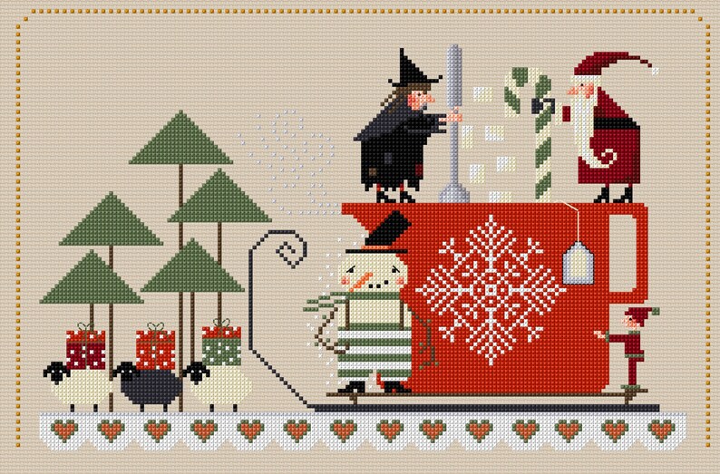 Hot Tea at Christmas- Cross Stitch Pattern Pdf - Etsy