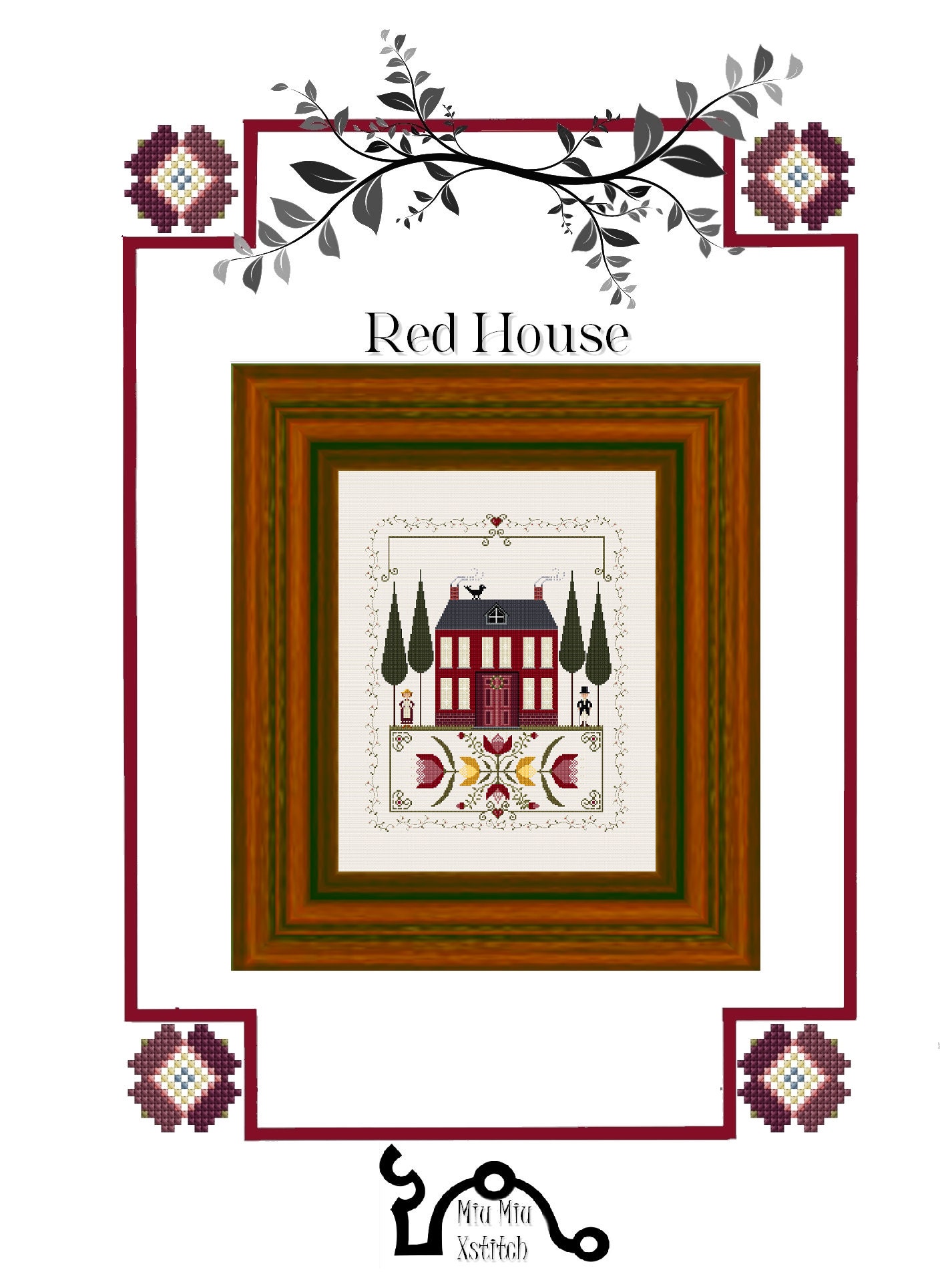 Red House- Cross Stitch Pattern Pdf - Red House Pattern - Etsy