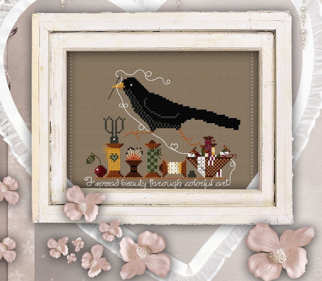 Sampler Xstitch - Art, Spools, Scissors, Needles, Threads and Love ...