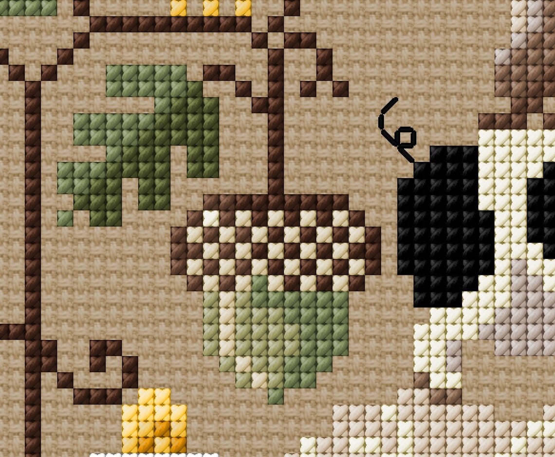 Spring - Primitive Cross Stitch Pattern PDF - Etsy