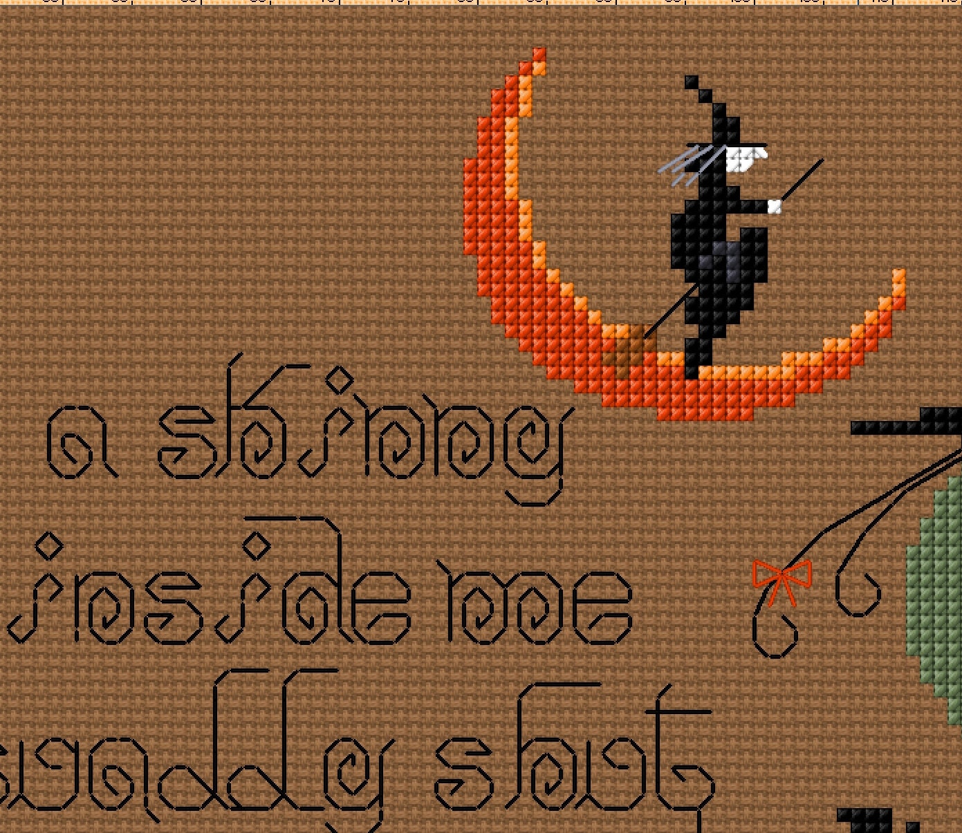 There's a Skinny Witch Inside Me...cross Stitch Pattern PDF- Halloween ...