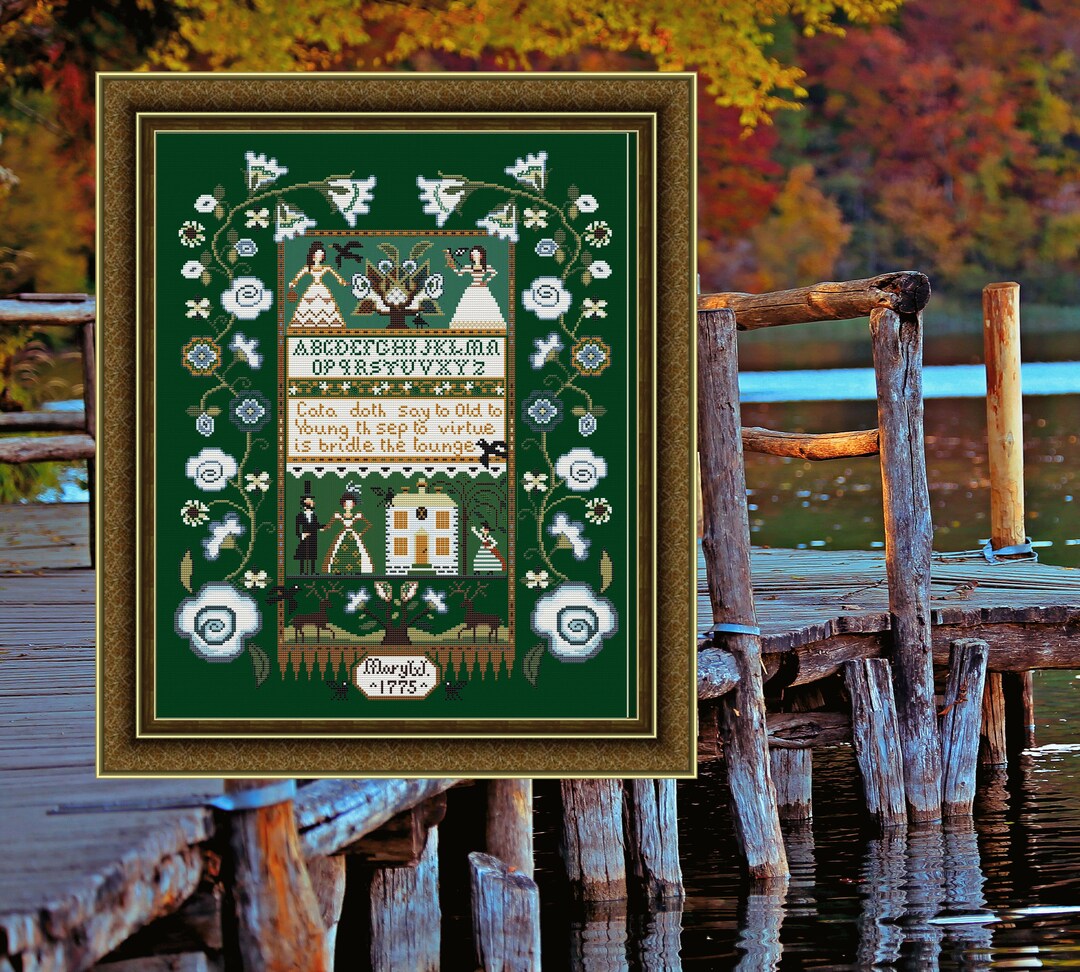 Sampler Mary W. 1775- Cross Stitch Pattern- Digital PDF - Etsy