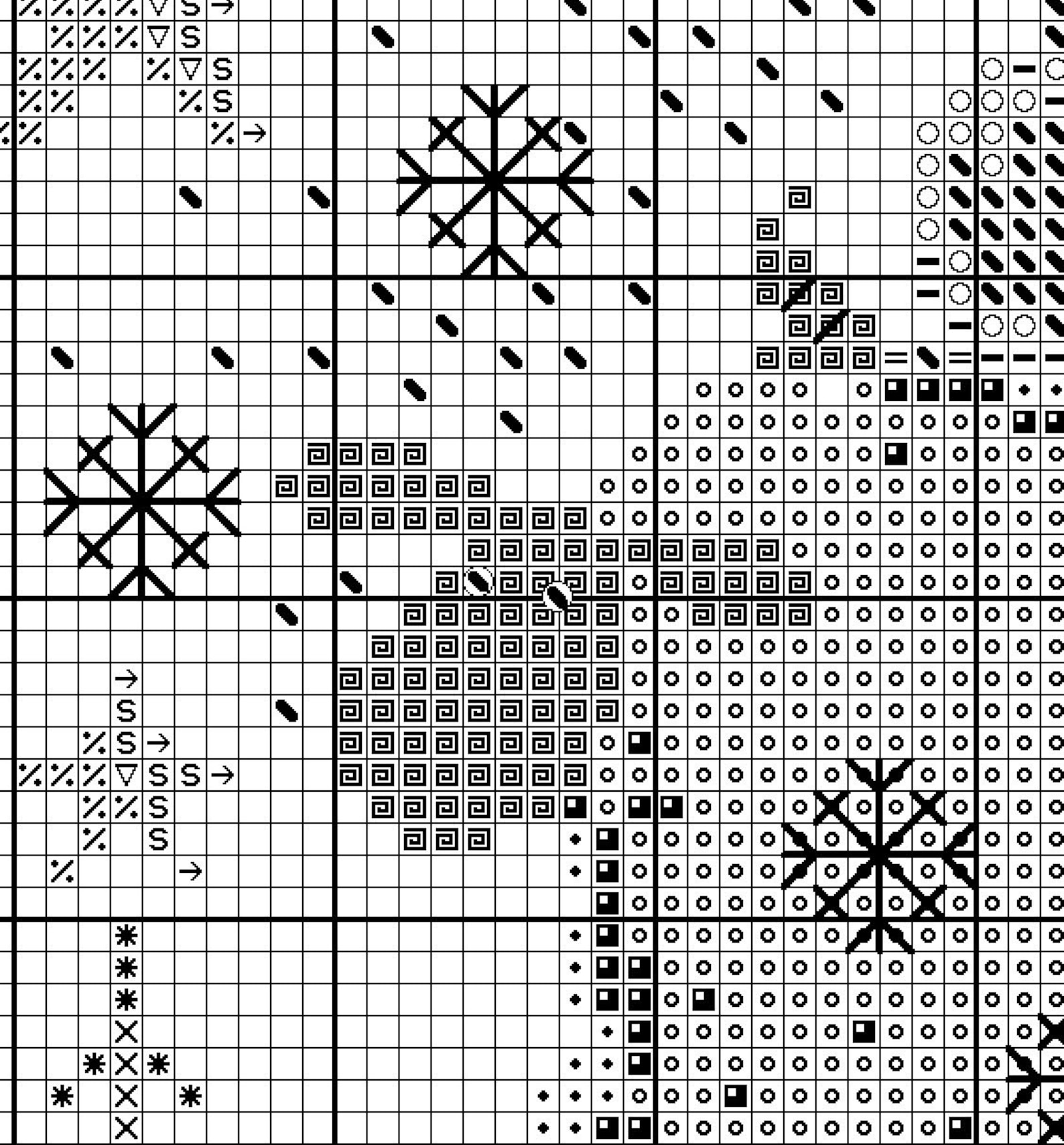 Cross Stitch Pattern Winter primitive Xstitch Pdf - Etsy