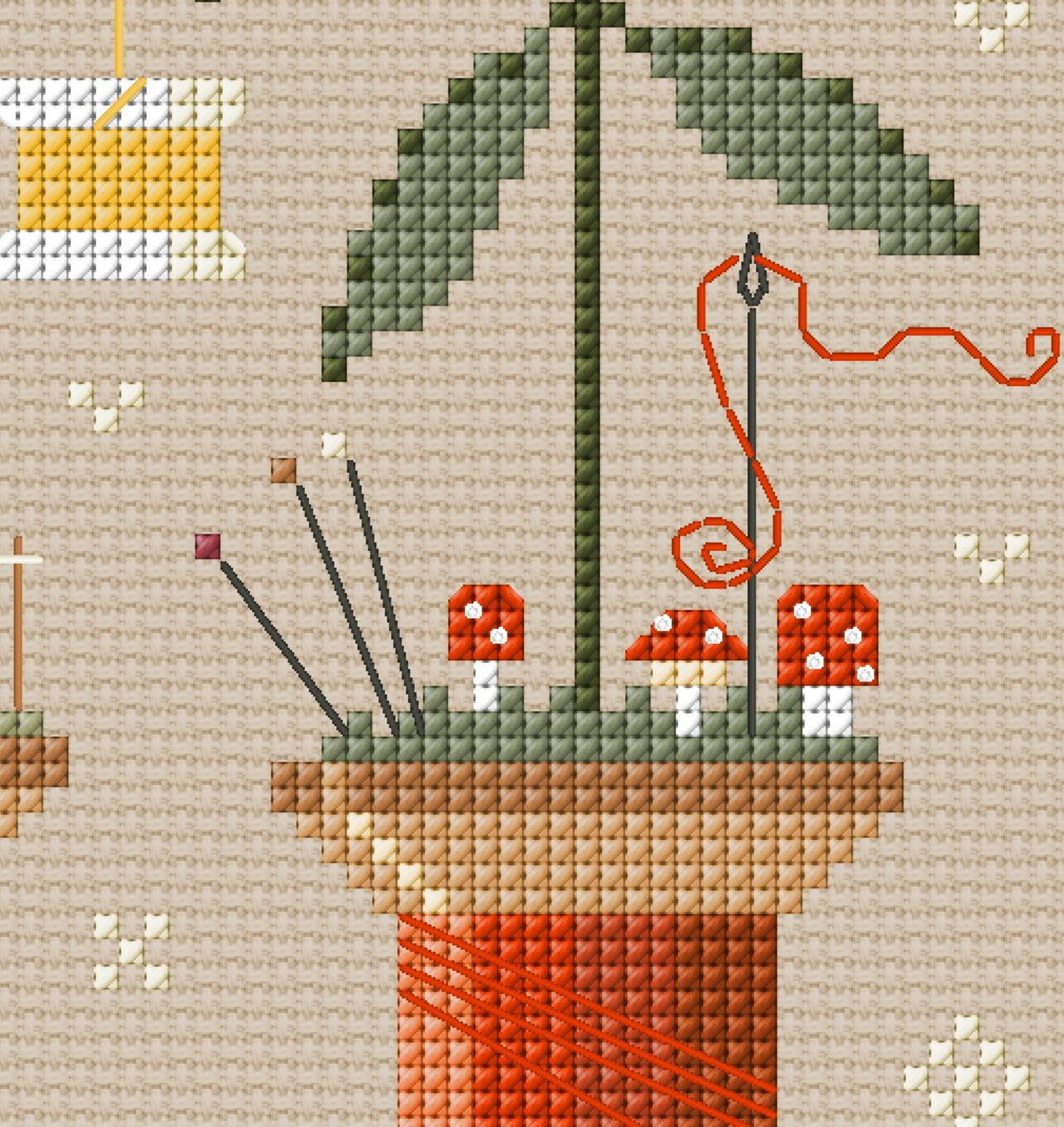 Sewing Cross Stitch Pattern, Instant Download PDF, Counted Cross Stitch ...
