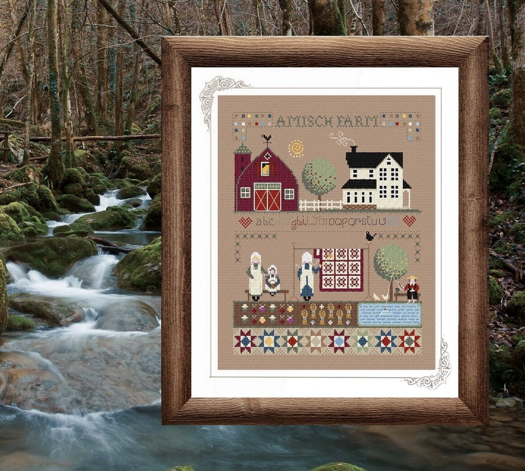 Amish Farm Sampler - the Simple Life of the Amish - Counted Cross ...