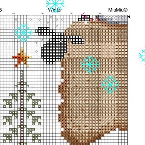 Cross Stitch Pattern Winter -primitive Vintage Xstitch Pdf-digital ...