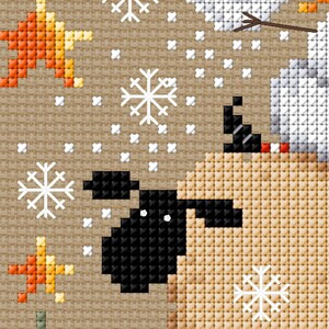 Cross Stitch Pattern Winter primitive Xstitch Pdf - Etsy