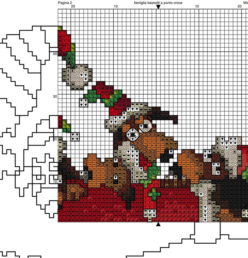 Dachshund Family - Cross Stitch Pattern Pdf. Animal Cross Stitch, Puppy ...