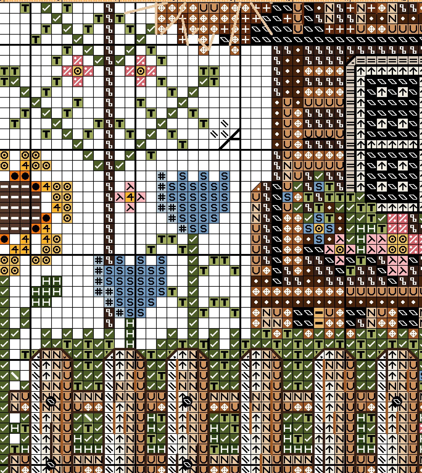 "country Cottage" Cross Stitch Pattern - Rustic Landscape Cross Stitch ...