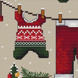 Santa's New Clothes 2024 - Xmas Pattern -embroidery Pattern Printable ...