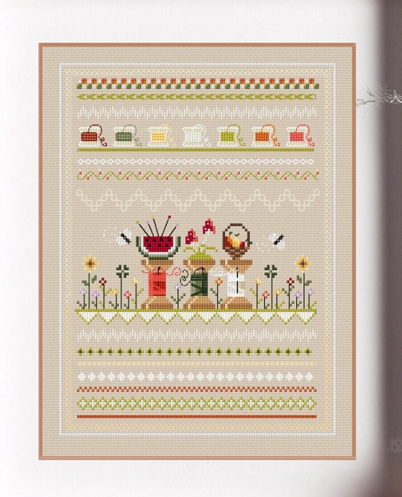 Thread Spool Sampler - PDF Pattern - Cross Stitch Chart - Thread Spool ...