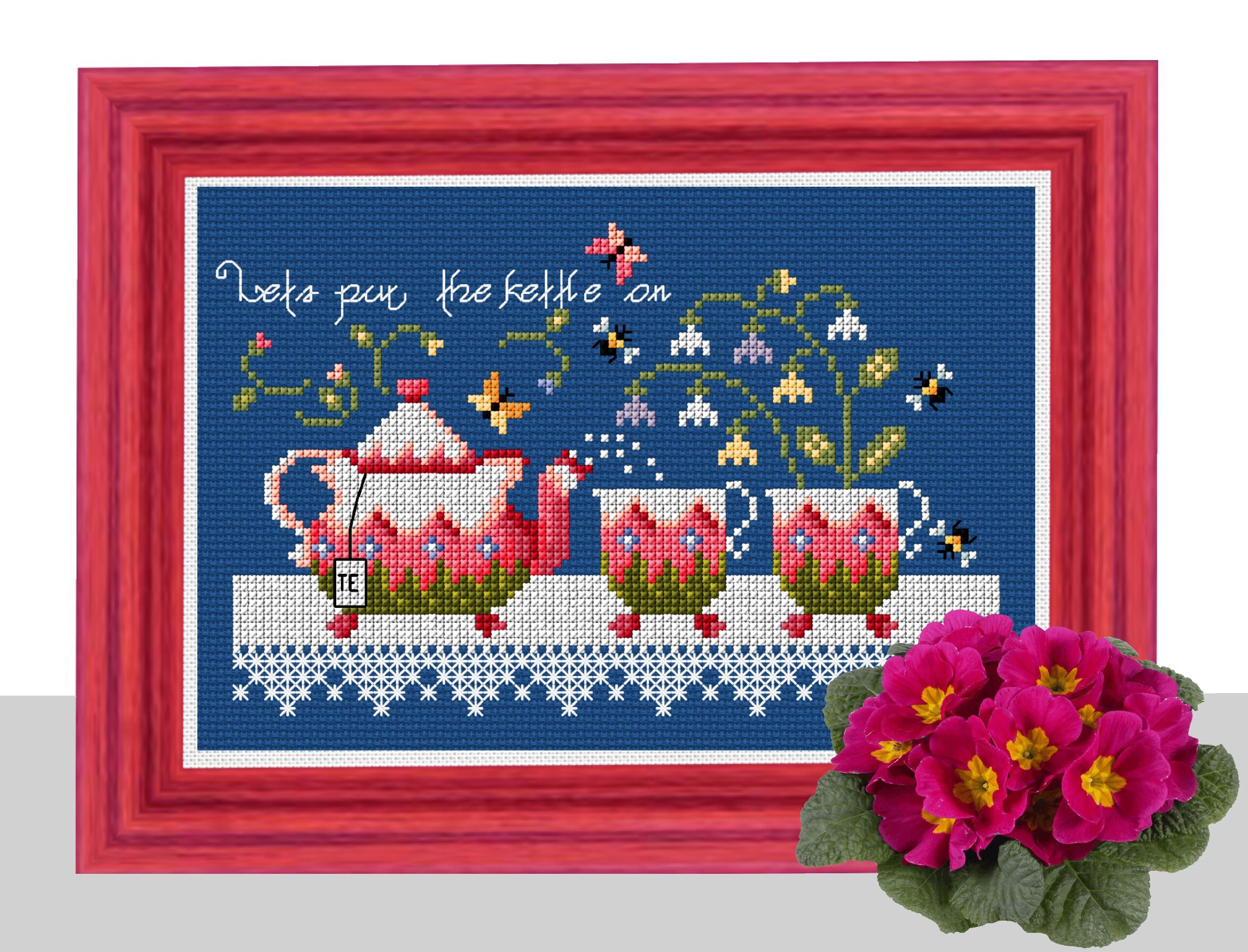 Let's Put the Kettle On- Cross Stitch Pattern Pdf-download - Etsy