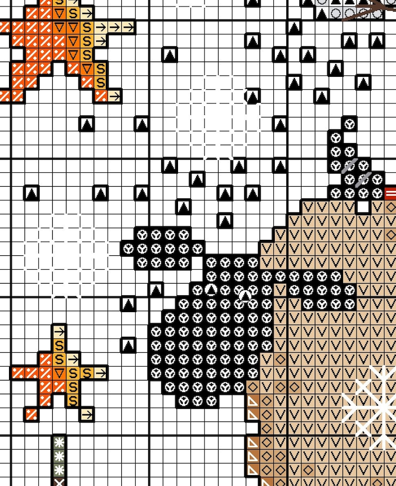 Cross Stitch Pattern Winter primitive Xstitch Pdf - Etsy
