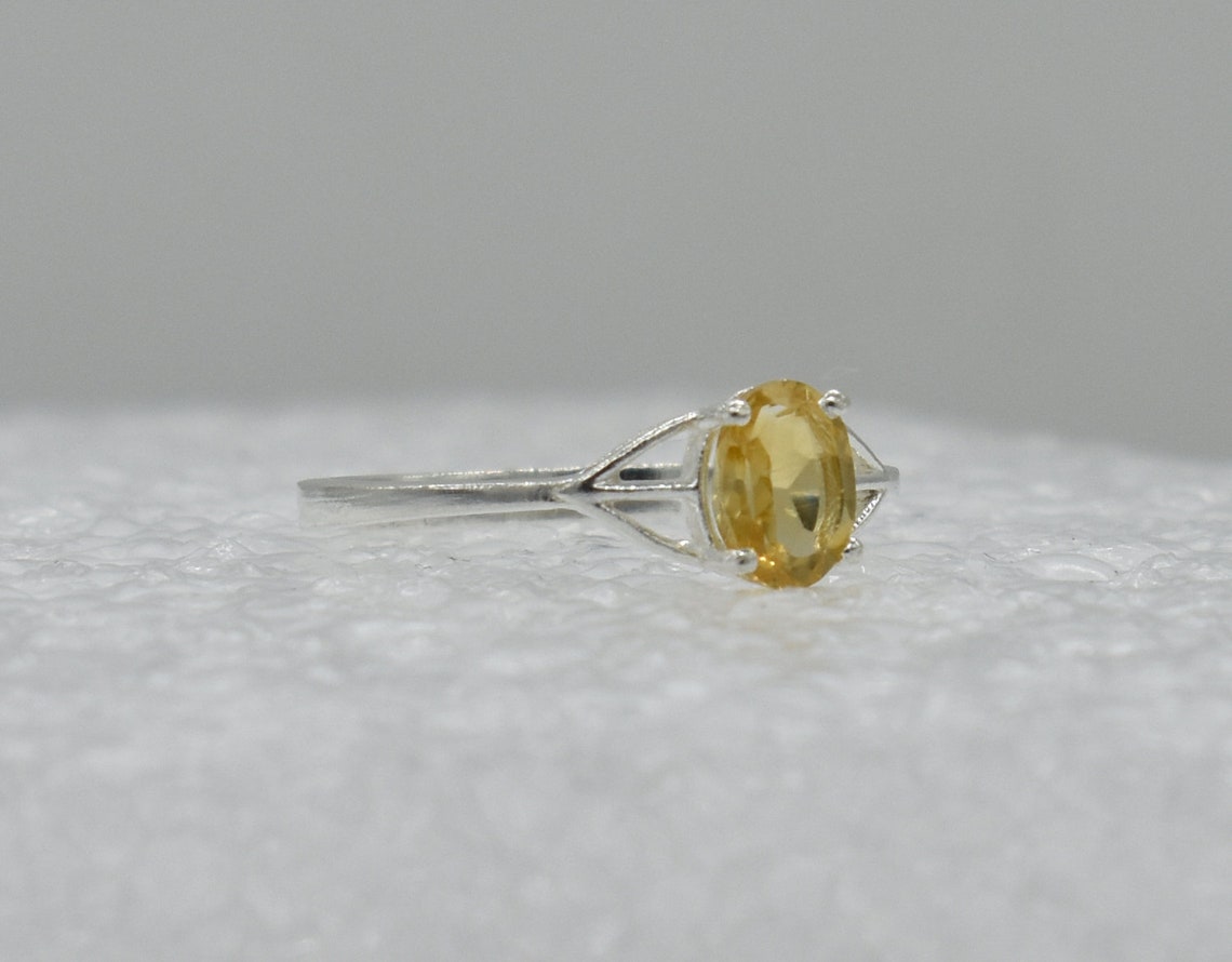 Natural Citrine Ring 925 Sterling Silver Ring Citrine | Etsy