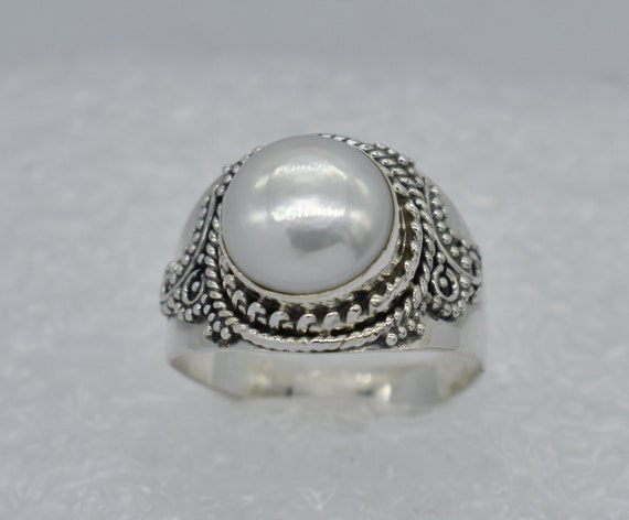Natural Pearl Ring 925 Sterling Silver Ring Pearl Gemstone Free Shipping American Seller RJ 276 Etsy