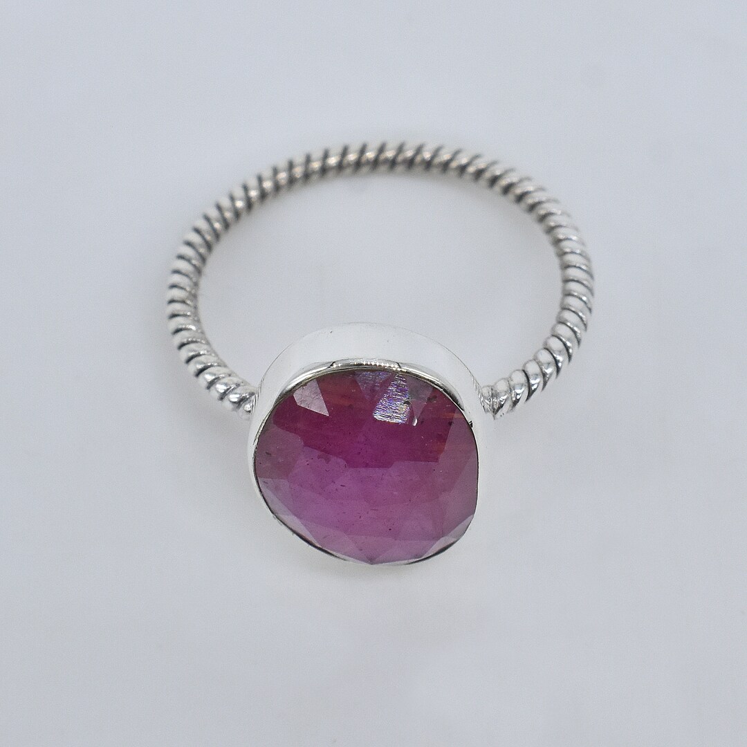 Natural Ruby Ring, 925 Sterling Silver Ring, Ruby Gemstone, Free ...