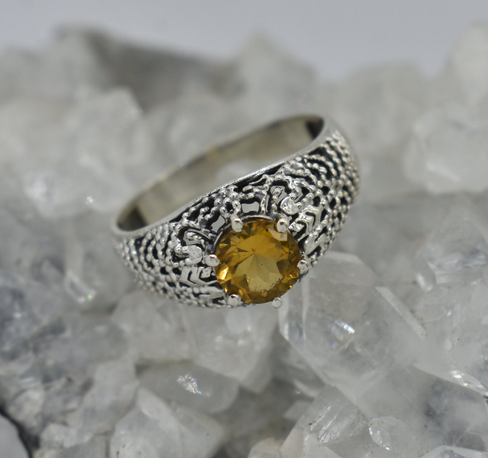 Natural Citrine Ring 925 Sterling Silver Ring Citrine | Etsy
