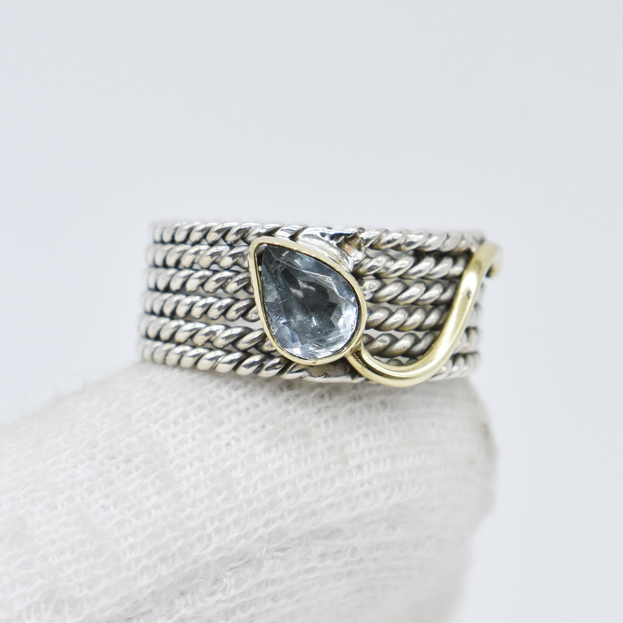 Anillo de topacio natural anillo de plata de ley 925 piedra | Etsy