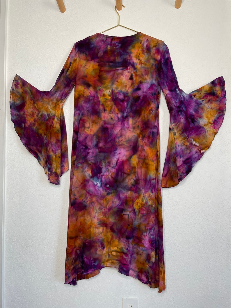 Magical Tie Dye Ruffle Sleeve Robe One of a Kind Tie Dye - Etsy