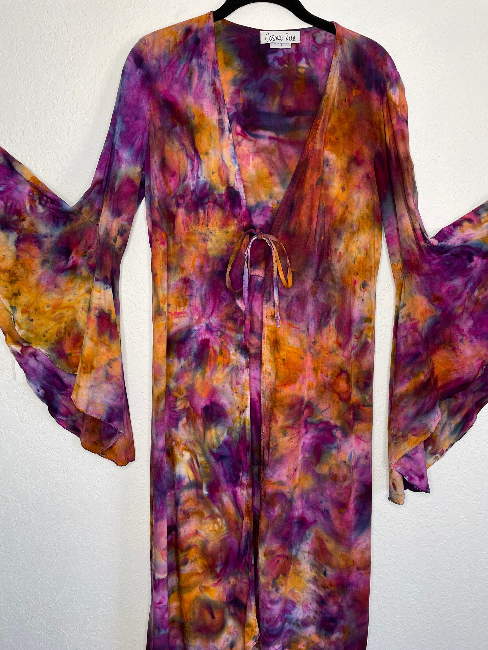 Magical Tie Dye Ruffle Sleeve Robe One of a Kind Tie Dye - Etsy