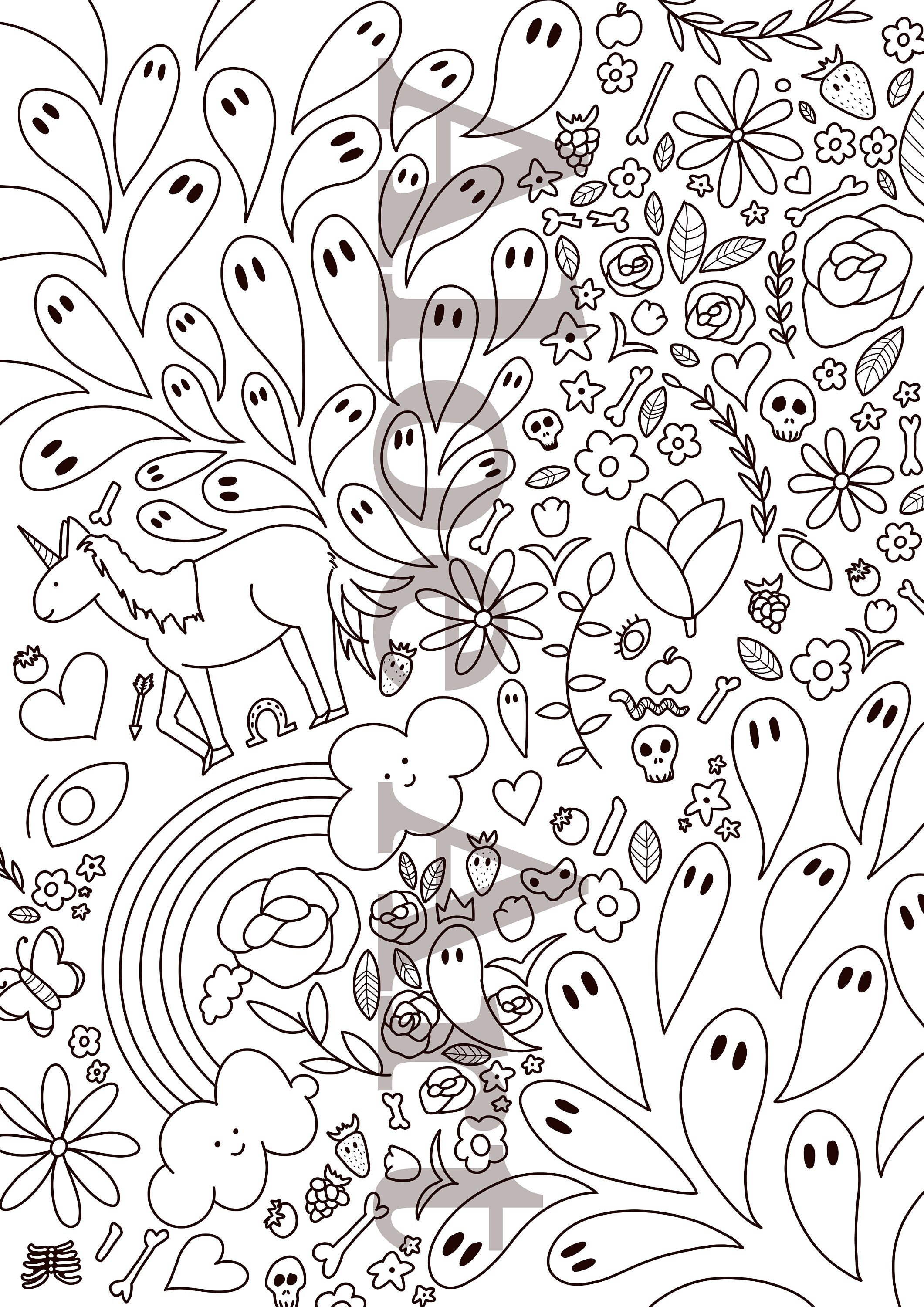 Downloadable Colouring in Sheet for Kids, Teens and Adults. - Etsy