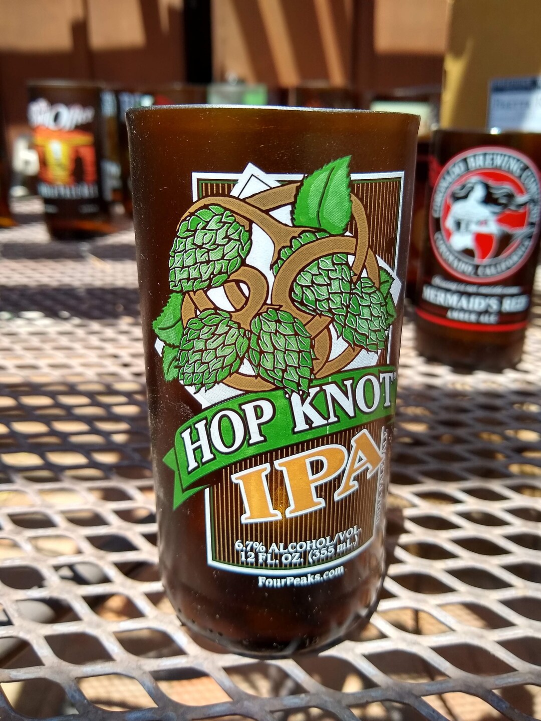 Four Peaks Hop Knot IPA - Dishwasher-safe Beer Bottle Tumbler Glasses ...