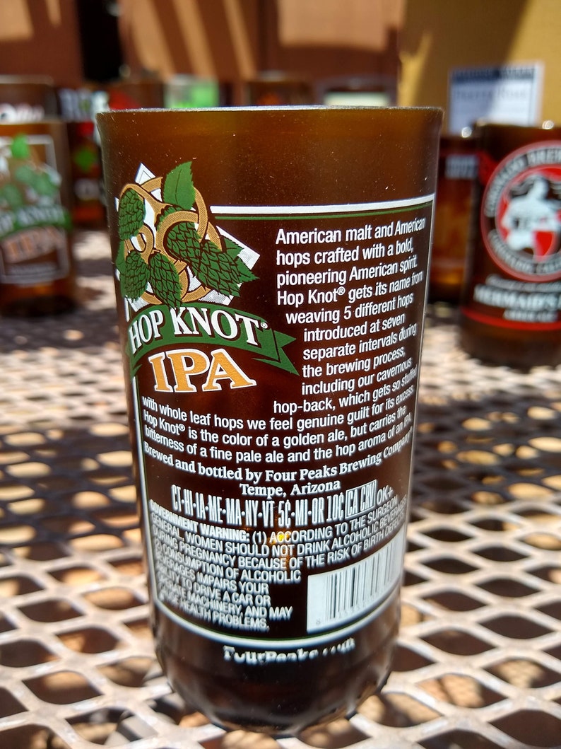 Four Peaks Hop Knot IPA - Dishwasher-safe Beer Bottle Tumbler Glasses ...