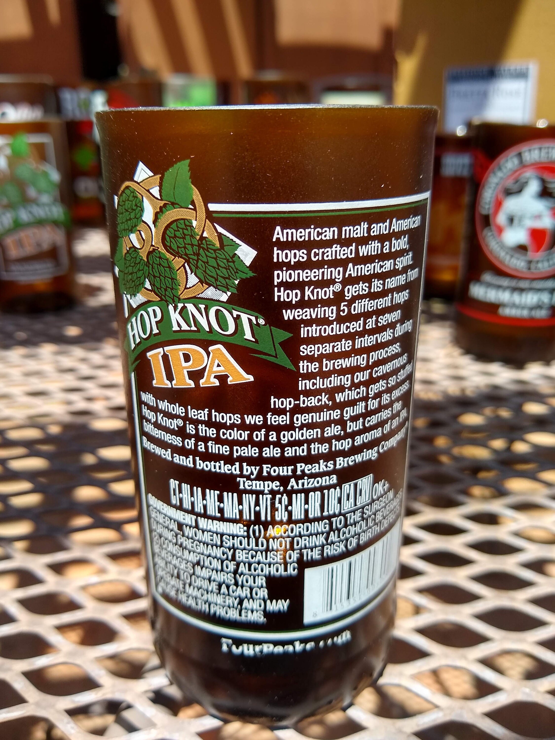Four Peaks Hop Knot IPA - Dishwasher-safe Beer Bottle Tumbler Glasses ...