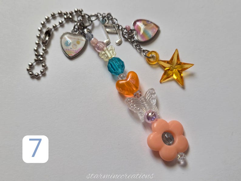Heisei Retro Photo Charm Keychains ~ Beaded Kawaii Y2k Alt - Etsy