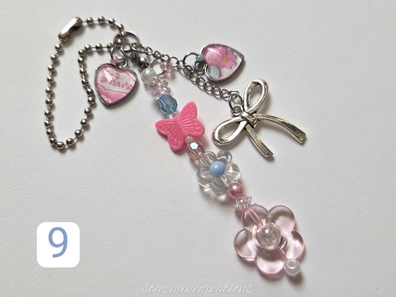 Heisei Retro Photo Charm Keychains ~ Beaded Kawaii Y2k Alt - Etsy