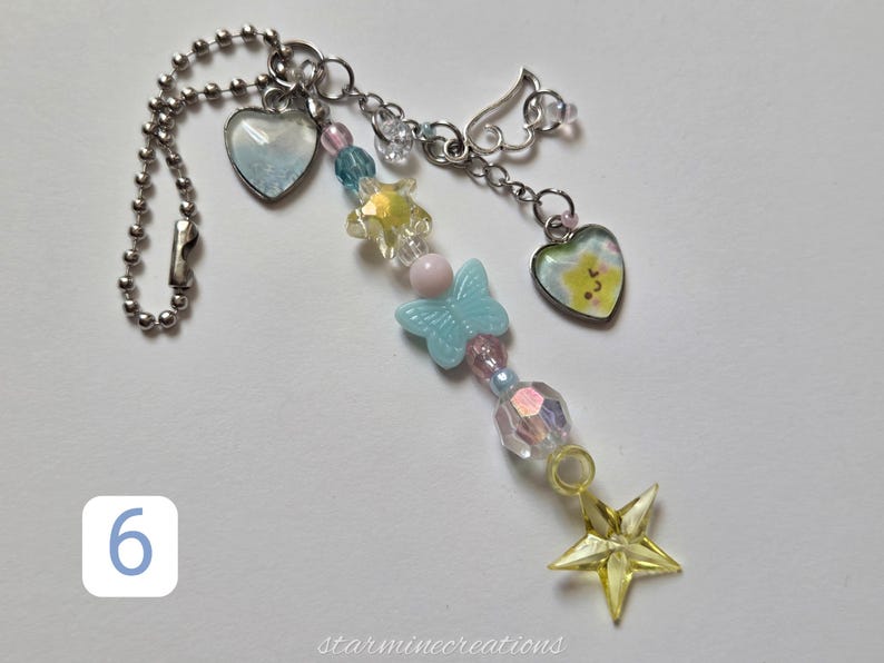 Heisei Retro Photo Charm Keychains ~ Beaded Kawaii Y2k Alt - Etsy